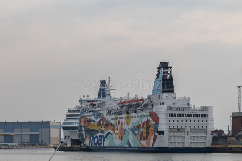 Cruise Ferry in Helsinki Harbor, Finland Editorial Photography - Image ...