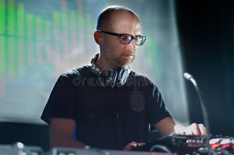Moby DJ set editorial stock photo. Image of lights, house - 8145018