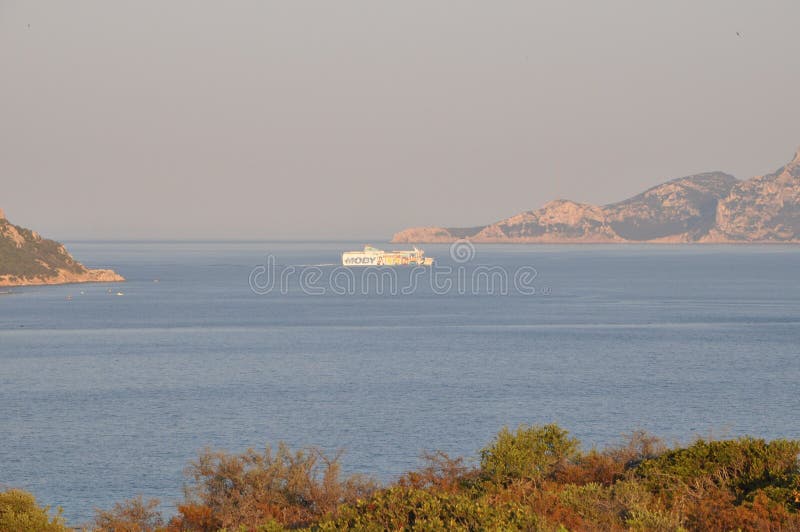Moby Ferry Navigates through Water Surrounded by Scenic Islands ...
