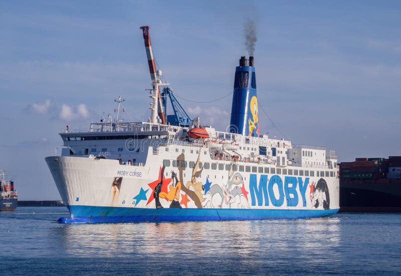Moby Lines Moby Wonder Ferry Ship Editorial Photo - Image of europe ...