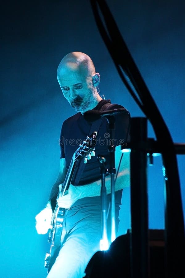 Moby performs at Barcelona editorial stock photo. Image of instrument ...