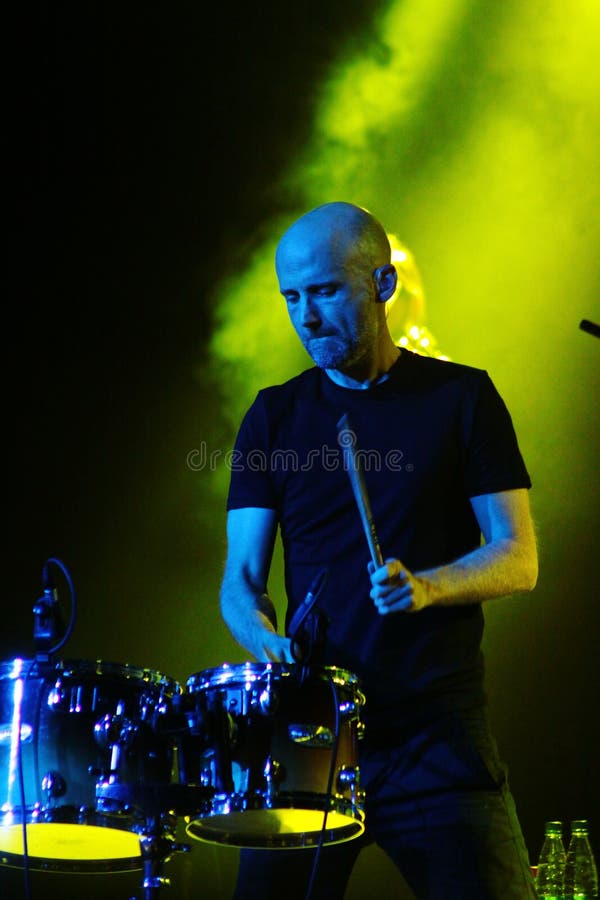 Moby performs at Barcelona editorial stock photo. Image of instrument ...