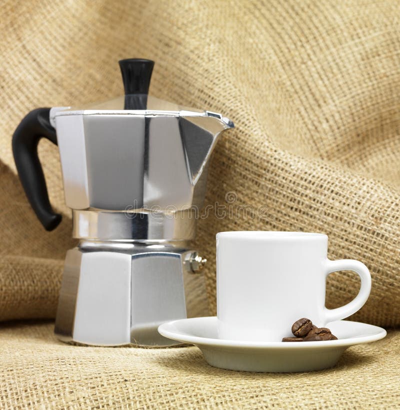 Moca coffee pot stock image. Image of black, close, espresso - 44762677