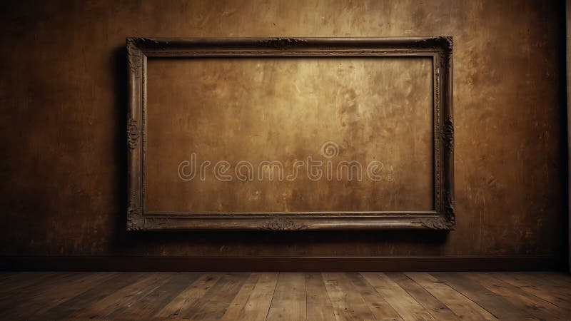 Mocha Brown Grunge Vintage Wall Background with Empty Art Ai Generated ...