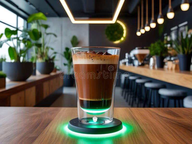 Mocha Glass Model, Futuristic Style Stock Illustration - Illustration ...