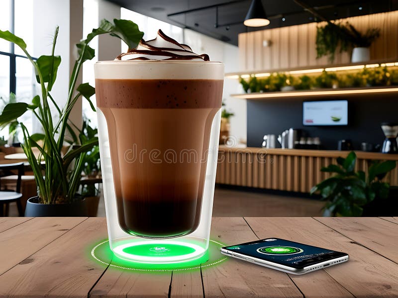 Mocha Glass Model, Futuristic Style Stock Illustration - Illustration ...