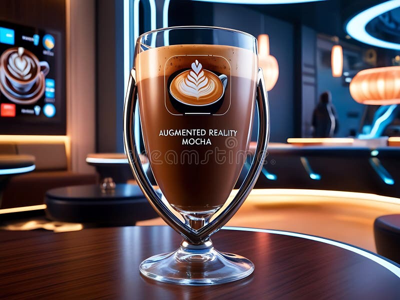 Mocha Glass Model, Futuristic Style Stock Illustration - Illustration ...