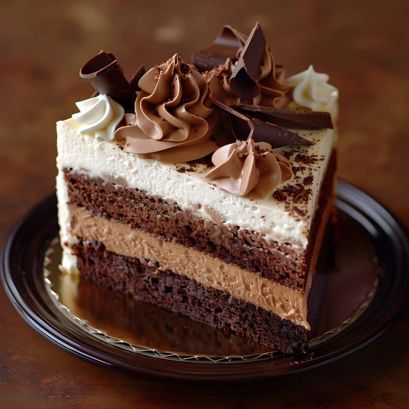 Mocha Mousse Cake stock illustration. Illustration of gourmet - 326677233