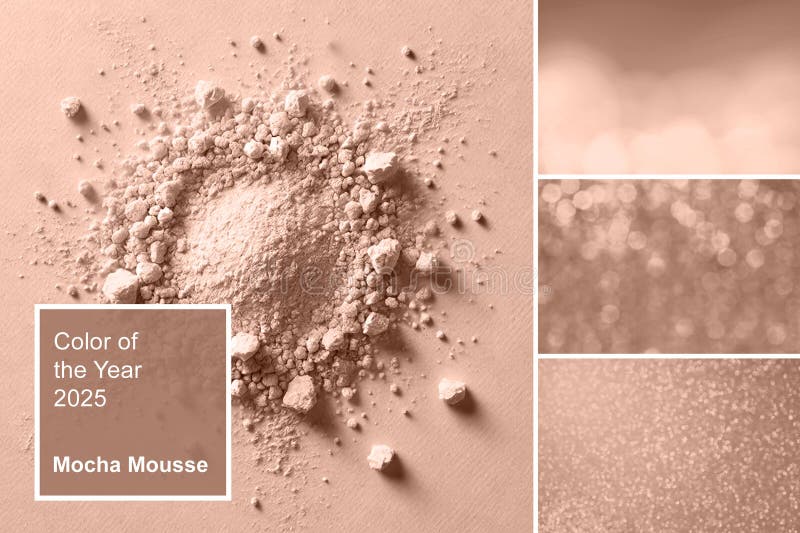 Mocha Mousse - Color of the Year 2025. Multiple Textures Surface in ...
