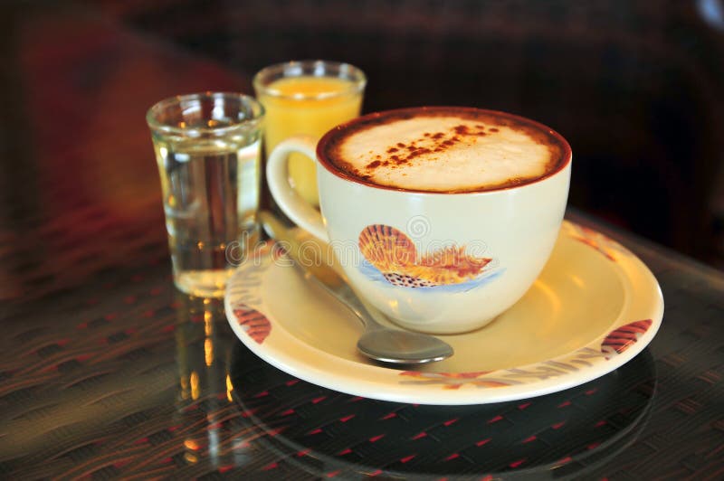 Mocha with Sweetened Condensed Milk and Syrup Stock Image - Image of ...