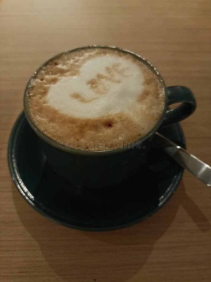 Mochachino late art love stock image. Image of latte - 245635533