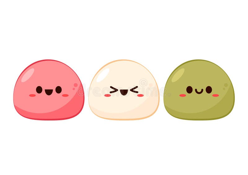 Cute Mochi Cartoon Vector. Mochi Icon Vector Stock Vector ...