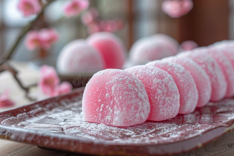 Mochi Ice Cream Cake Japanese Dessert Stock Photo - Image of assorted ...