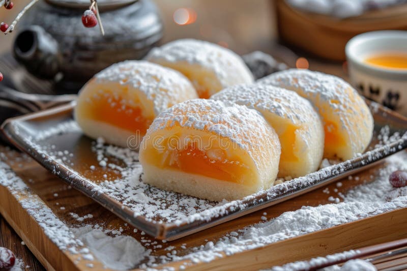 Mochi Ice Cream Cake Japanese Dessert Stock Photo - Image of japanese ...