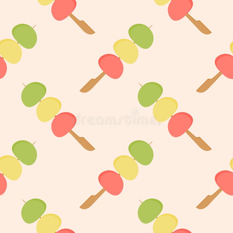 Mochi Seamless Pattern Vector Illustration Stock Vector - Illustration ...
