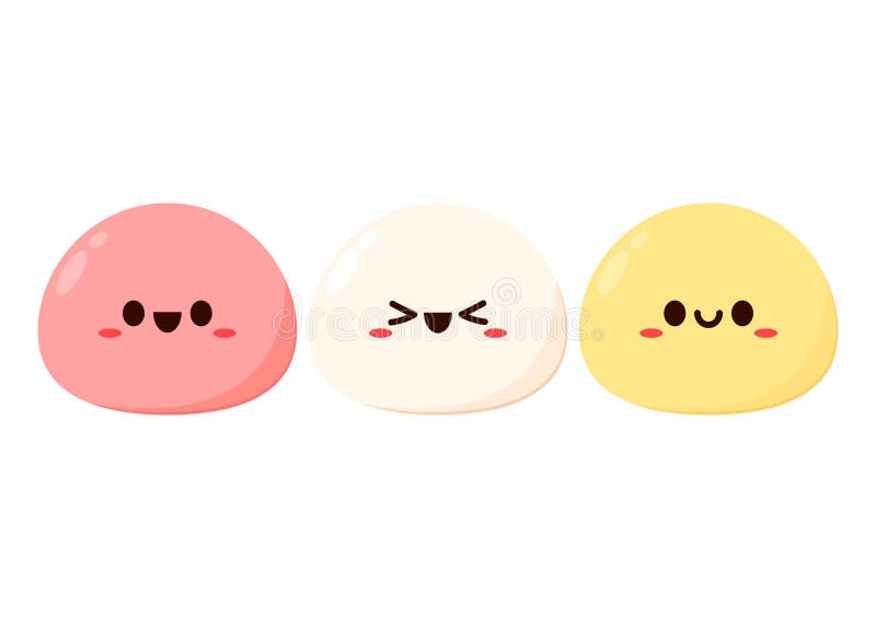 Cute Mochi Cartoon Vector. Mochi Icon Vector Stock Vector ...