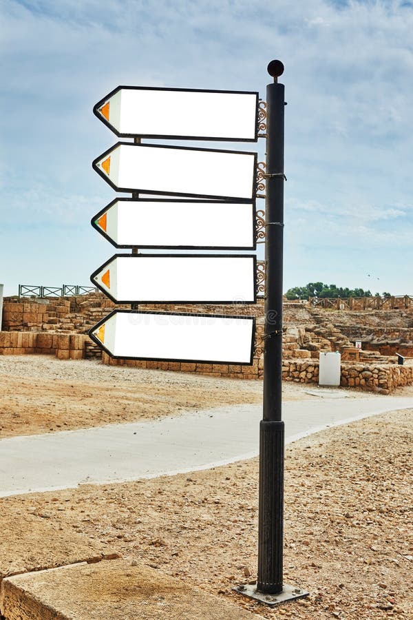 Mock Ap Signpost of the Direction of Paths and Roads in a Tourist Place ...