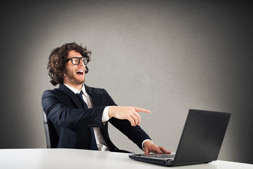Mock businessman stock image. Image of comical, jeer - 73665873