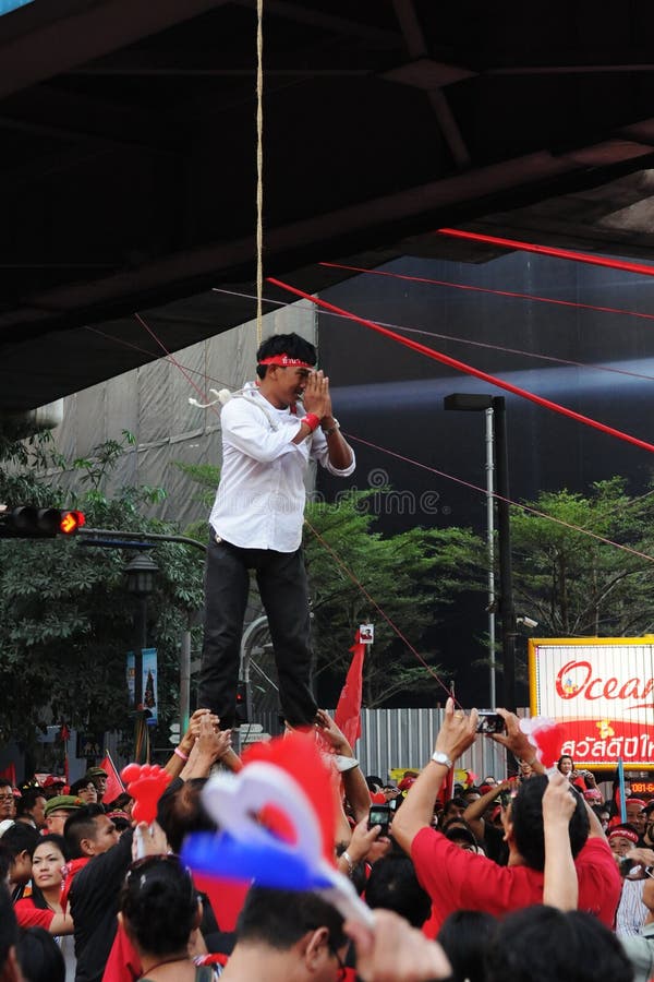 Mock Hanging at a Red Shirt Protest in Bangkok Editorial Photo - Image ...