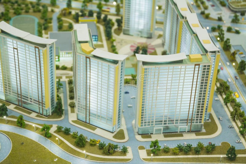 Mock Modern Apartment Buildings with Many Floors Stock Image - Image of ...