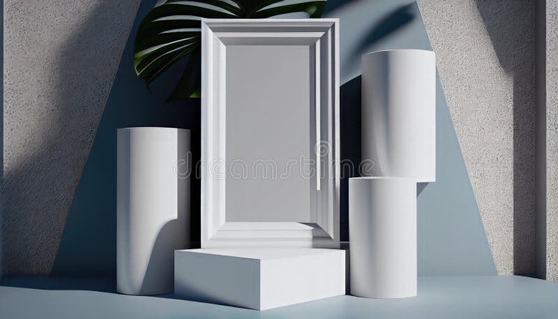 Mock Podium Abstract Product Presentation Background 3d Rendering ...