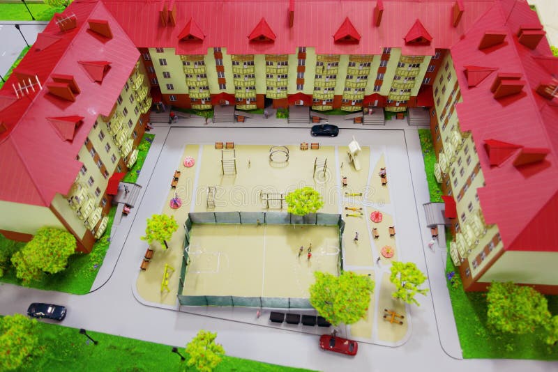 Mock Town House Miniature People Stock Image - Image of layout, mock ...