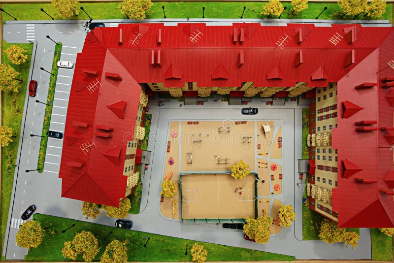 Mock Town House Miniature People Stock Image - Image of architect ...