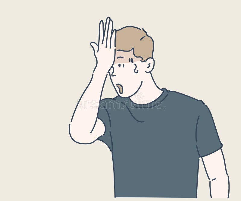 A Man Who Made a Mistake. Negative Emotion Facial Expression Feeling ...