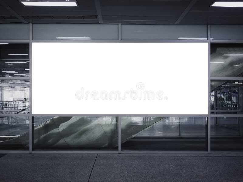 Mock Up Banner Indoor Public Building Media Advertisement Stock Image ...