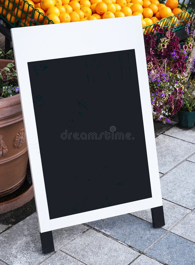 Mock Up Blackboard Menu Frame Cafe Restaurant Shop Stock Photo - Image ...