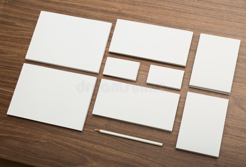 Mock-up, Blank Branding Elements Stock Image - Image of supplies, mock ...