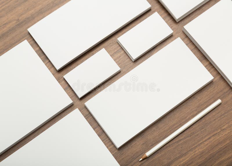 Mock-up, Blank Branding Elements Stock Image - Image of hand, supplies ...