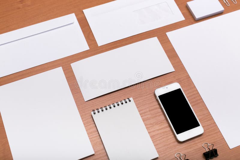 Mock-up, Blank Branding Elements Stock Photo - Image of view, clipper ...