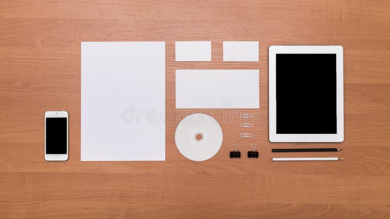 Mock-up, Blank Branding Elements Stock Image - Image of lifestyle ...