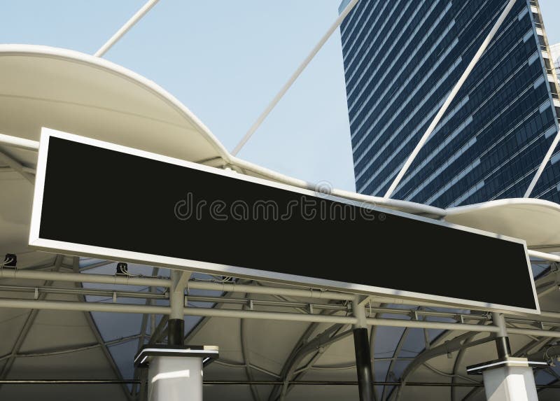 Mock Up Blank Digital Screen Public Building Exterior Stock Photo ...
