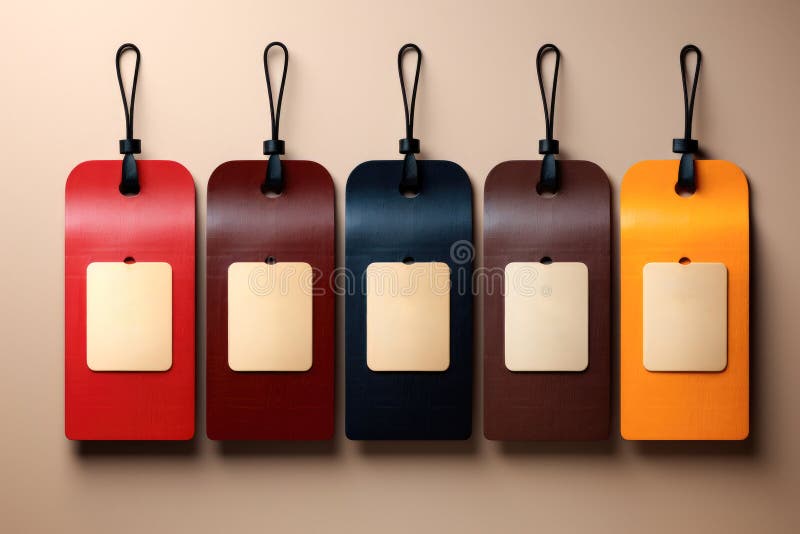 Mock Up, Blank and Empty Price Tag or Label Multi-colored Collection ...