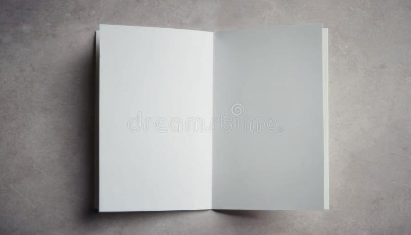 Mock Up Bool Lies on Gray Backgraund Top View, Ai Generated, Ai Stock ...