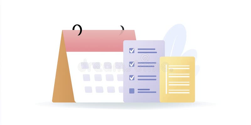 Calendar Mock Up with Checklists and Notes, Showcasing Organization and ...