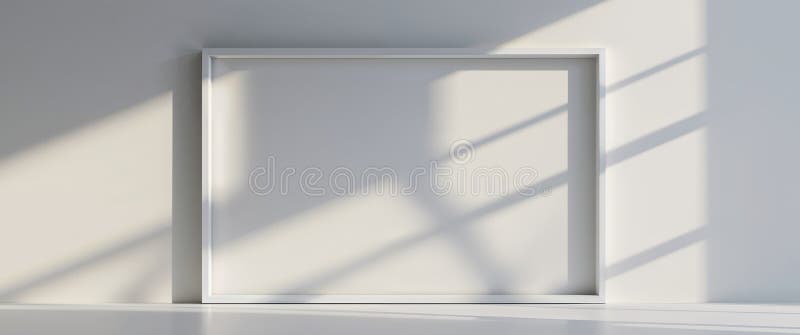 Mock Up Canvas Picture Wall Artwork Frame Copy Blank Paste Text. Stock ...