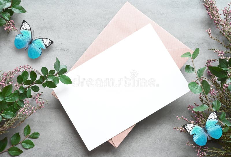 669 Invitation Blue Envelope Mock Up Background Stock Photos - Free ...