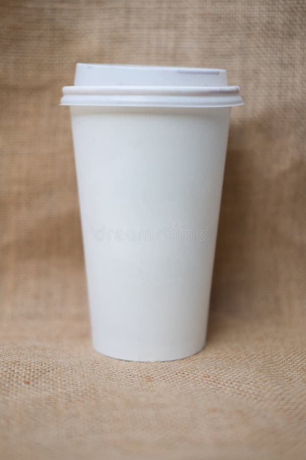 Mock Up of Clean Carton Coffee Cup Stock Image - Image of object ...