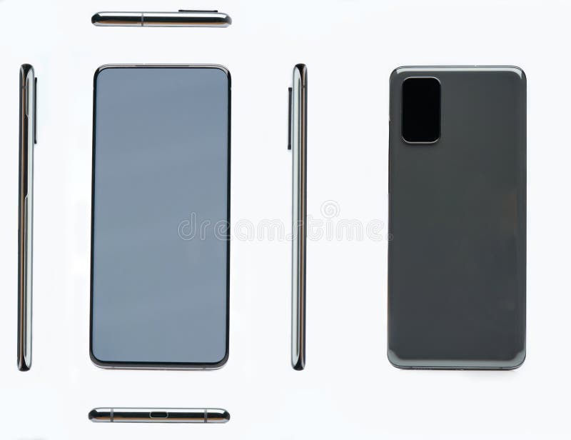 Mock Up of Different Views of Modern Smartphone Stock Photo - Image of ...