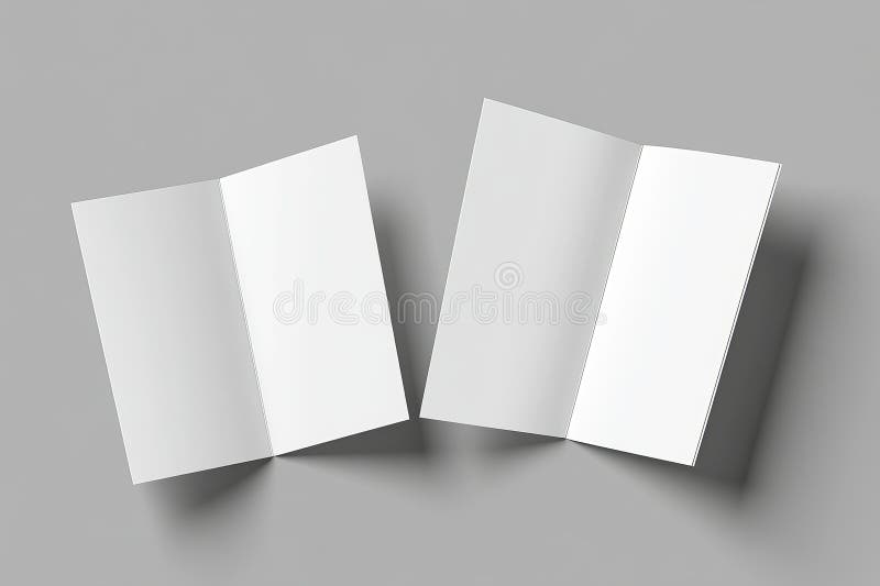 Mock Up of an Empty Blank Cardboard Paper Open Folder with Paper Inside ...