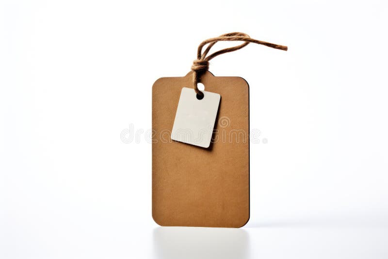 A Mock Up of a Empty Price Tag with a Rope Generative AI Stock Photo ...