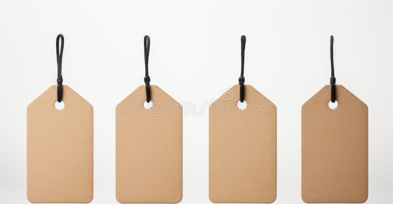 A Mock Up of a Empty Price Tag with a Rope Generative AI Stock Photo ...