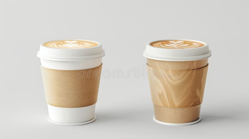 Mock Up Features Two Different Coffee Cup Designs, Showcasing a Blend ...