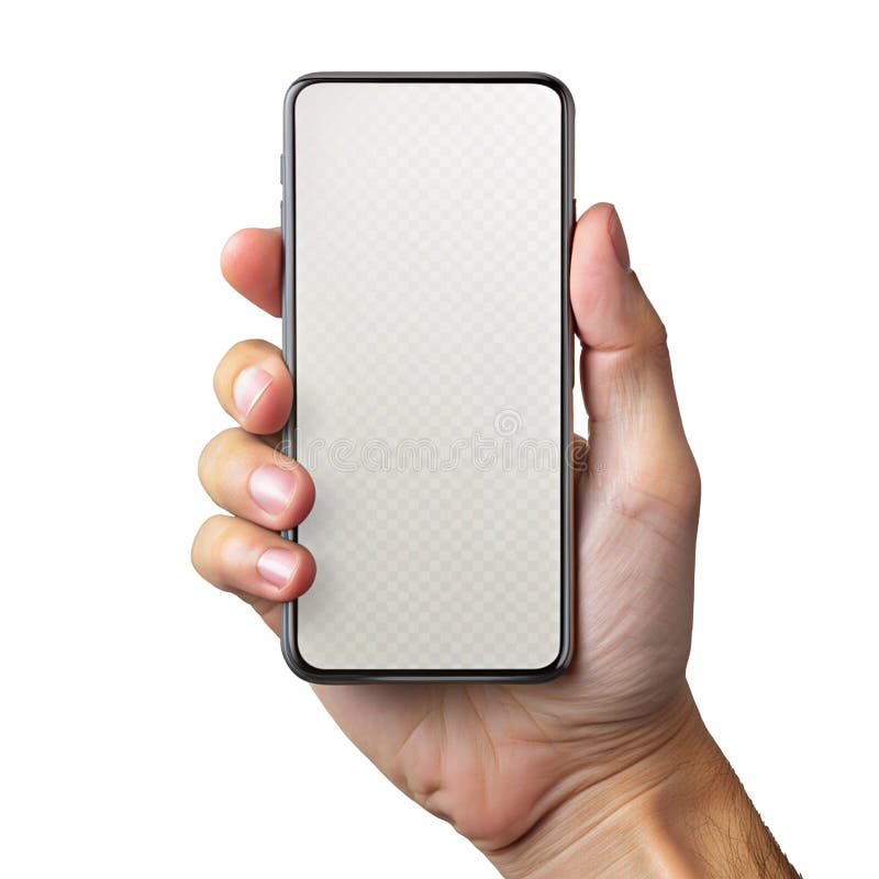 Mock Up Hand Holding Blank Screenmobile Phone Stock Photo ...
