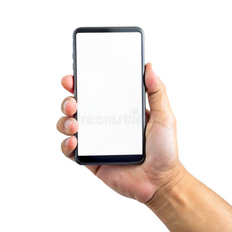 Mock Up Hand Holding Blank Screenmobile Phone Stock Photo ...