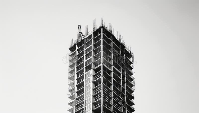 Mock Up High Building Under Construction, Civil and Engineer and ...