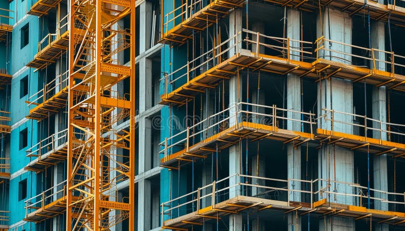 Mock Up High Building Under Construction, Civil and Engineer and ...